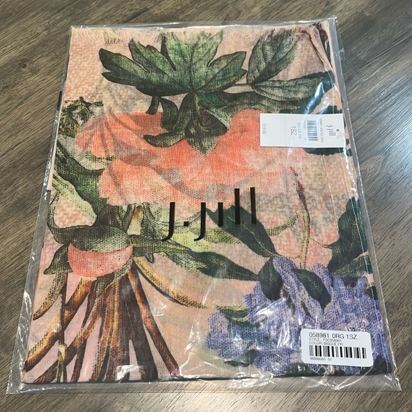 J. Jill | Accessories | J Jill Bisque Print Scarf Brand New With Tags ...